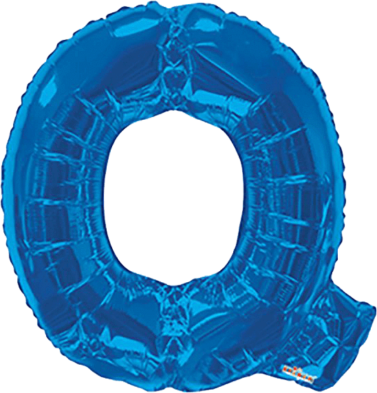 Blue Letter Q 34″ Balloon – American Celebrations