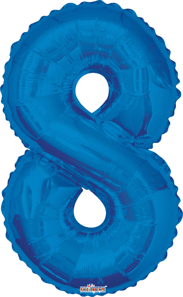Blue Number 8 Balloon 34″ – American Celebrations