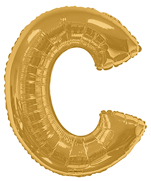 Gold Letter C 34″ Balloon – American Celebrations