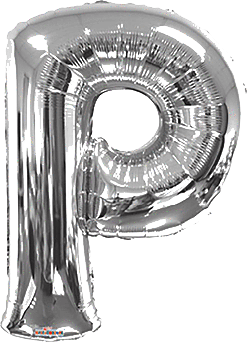 Silver Letter P 34″ Balloon – American Celebrations