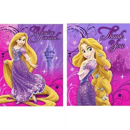Tangled Invitation & Thank You Combo (16 count) – American Celebrations