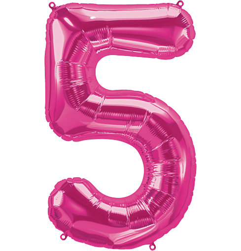 Magenta Number 5 (Five) 34" Balloon – American Celebrations